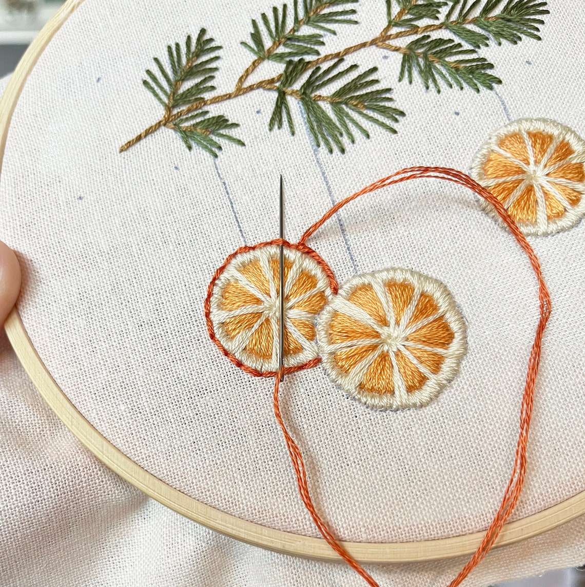 Dried Orange Slices Embroidery Pattern: Beginner DIY (PDF Pattern ...