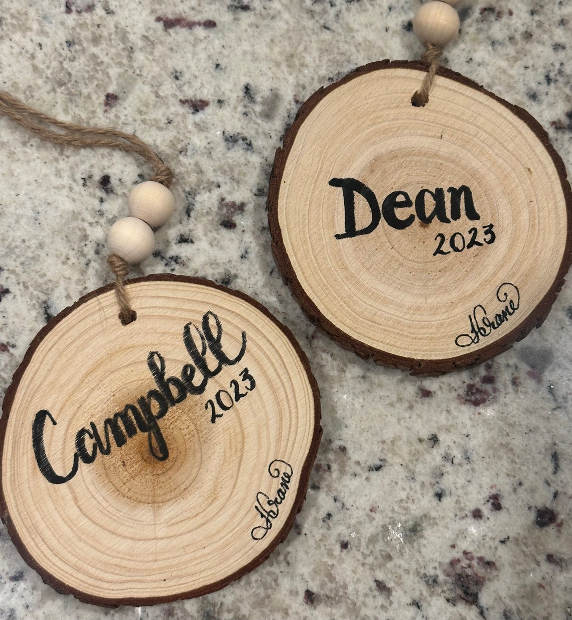 Mittens Ornament Handmade Wood Slice Christmas Craft Decor - Etsy