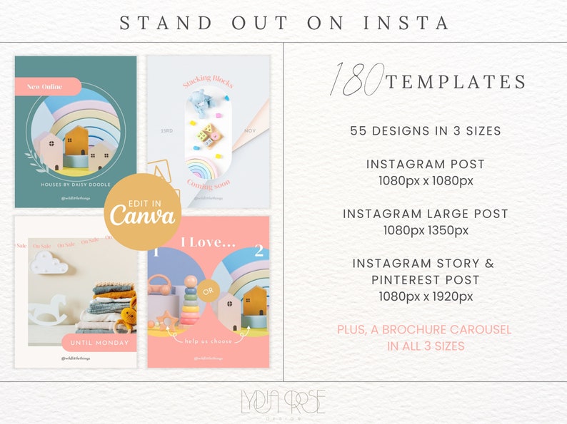 Instagram Posts Canva Templates Animated & Carousels Online Shop, Sale ...