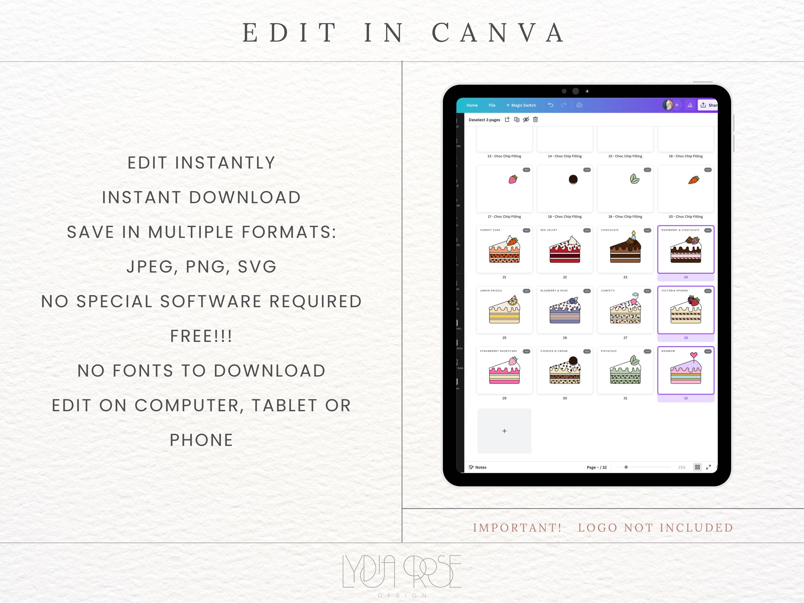Pre-made Cake Icons - Create Your Own Cake Icons - Cake Logo Designer ...
