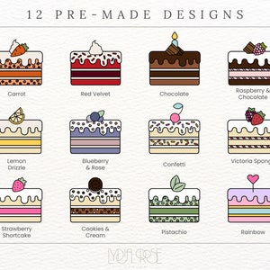 Editable Cake Icons - Create Your Own Cake Icons - Cake Logo Designer ...