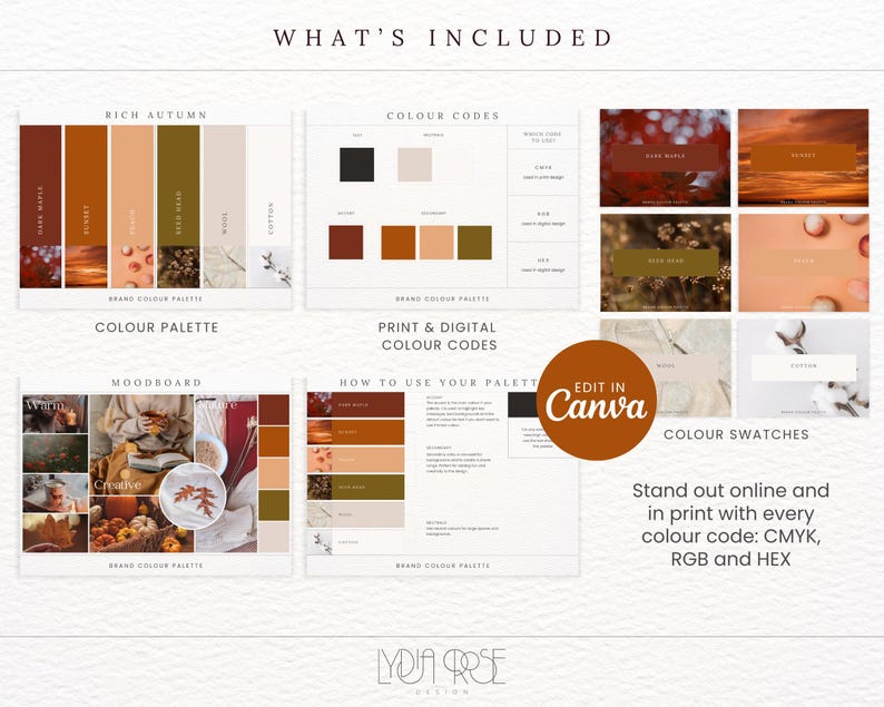 Autumn Premium Colour Palette | Colour Palette With CMYK, RGB & Hex ...