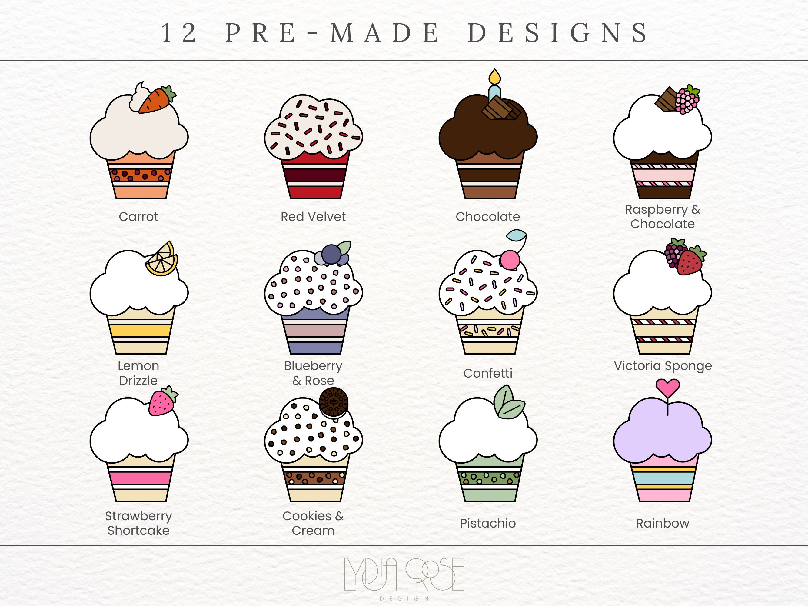 Editable Cupcake Icons - Create Your Own Cupcake Icons - Cake Logo ...