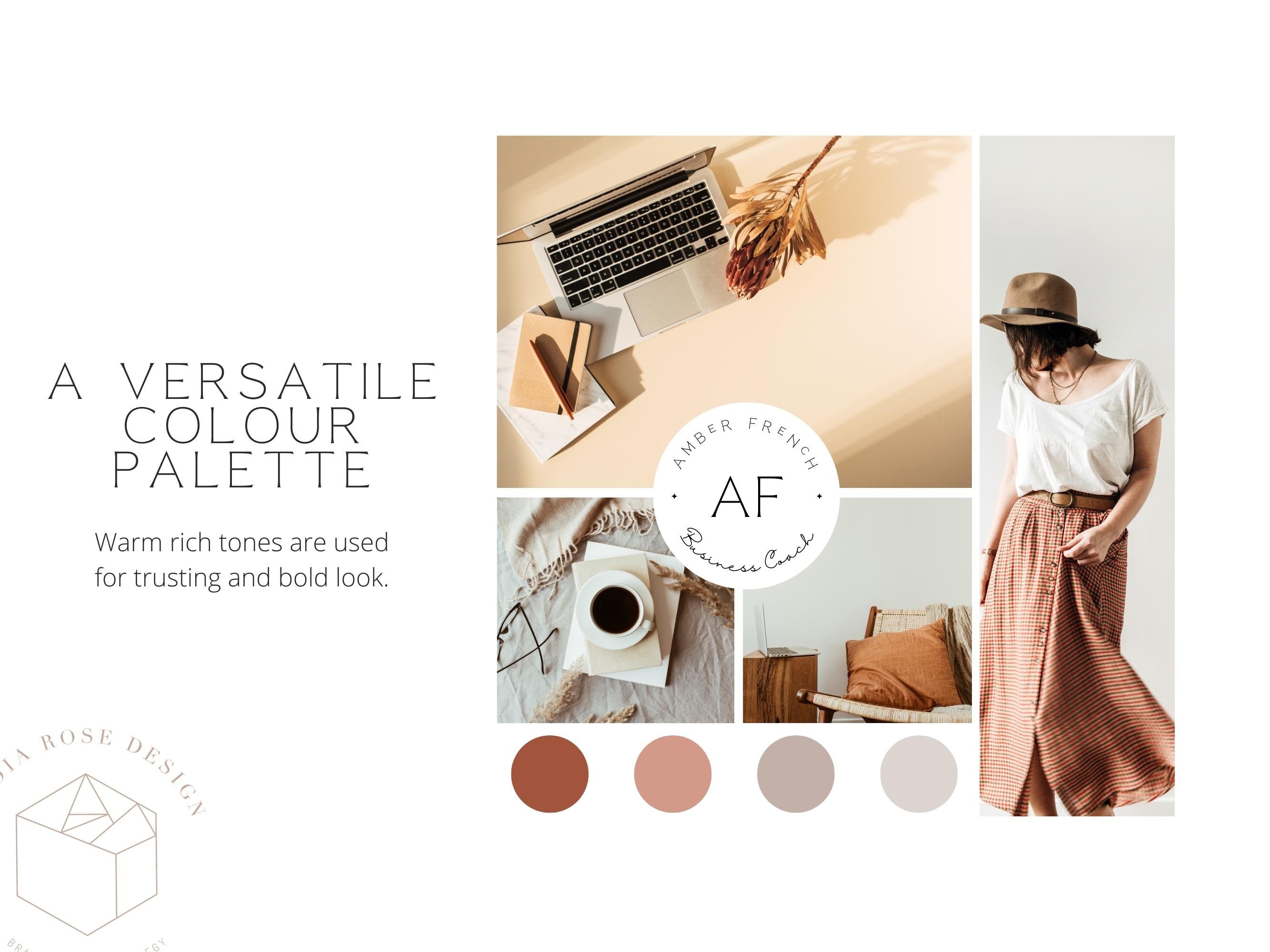 FULL Boho Coaching Branding Kit, Premade Logos, Canva Templates ...