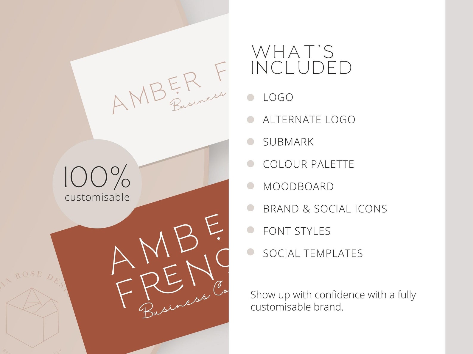 FULL Boho Coaching Branding Kit, Premade Logos, Canva Templates ...