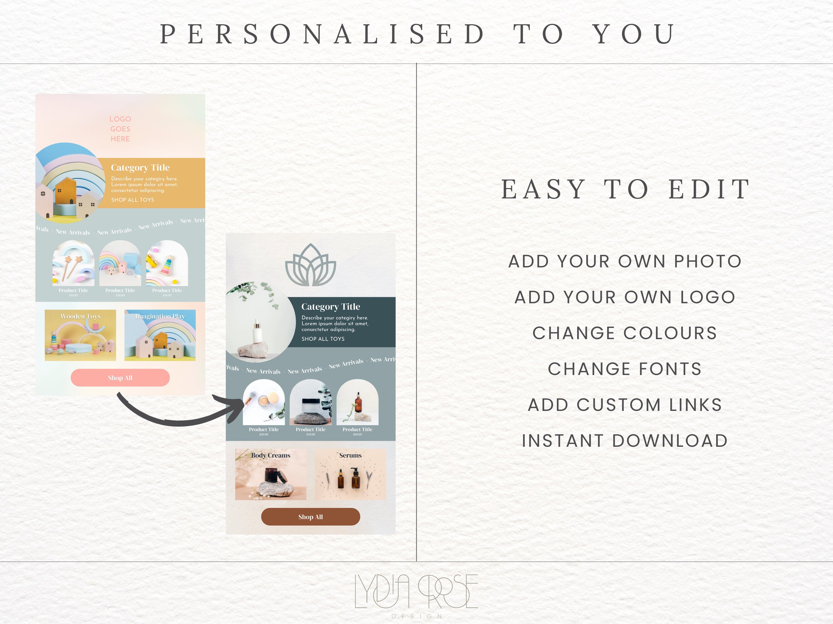 Link in Bio Instagram Template - Bright Canva Link Template - Link Tree ...