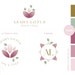 Pink Yoga Logo - INSTANT Canva Logo - Pink Boho Branding - Spa Logo ...