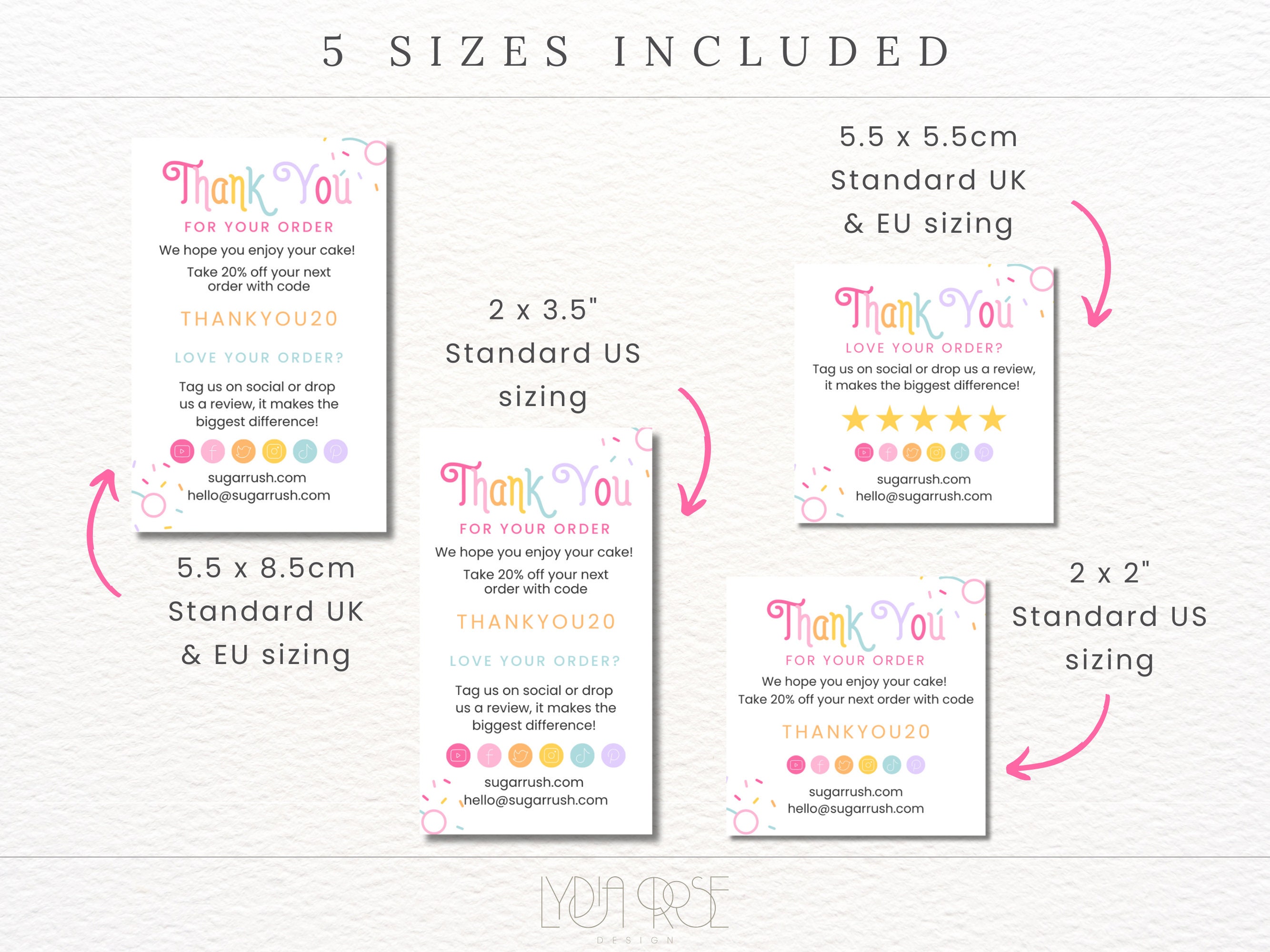 Bakery Thank You Cards - Thank You Cards for Bakery - Editable in Canva ...