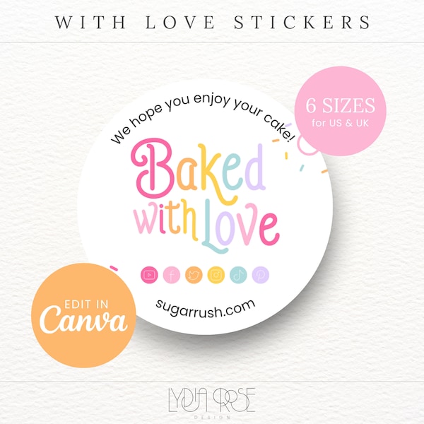 Thank You Bakery Stickers - Etsy