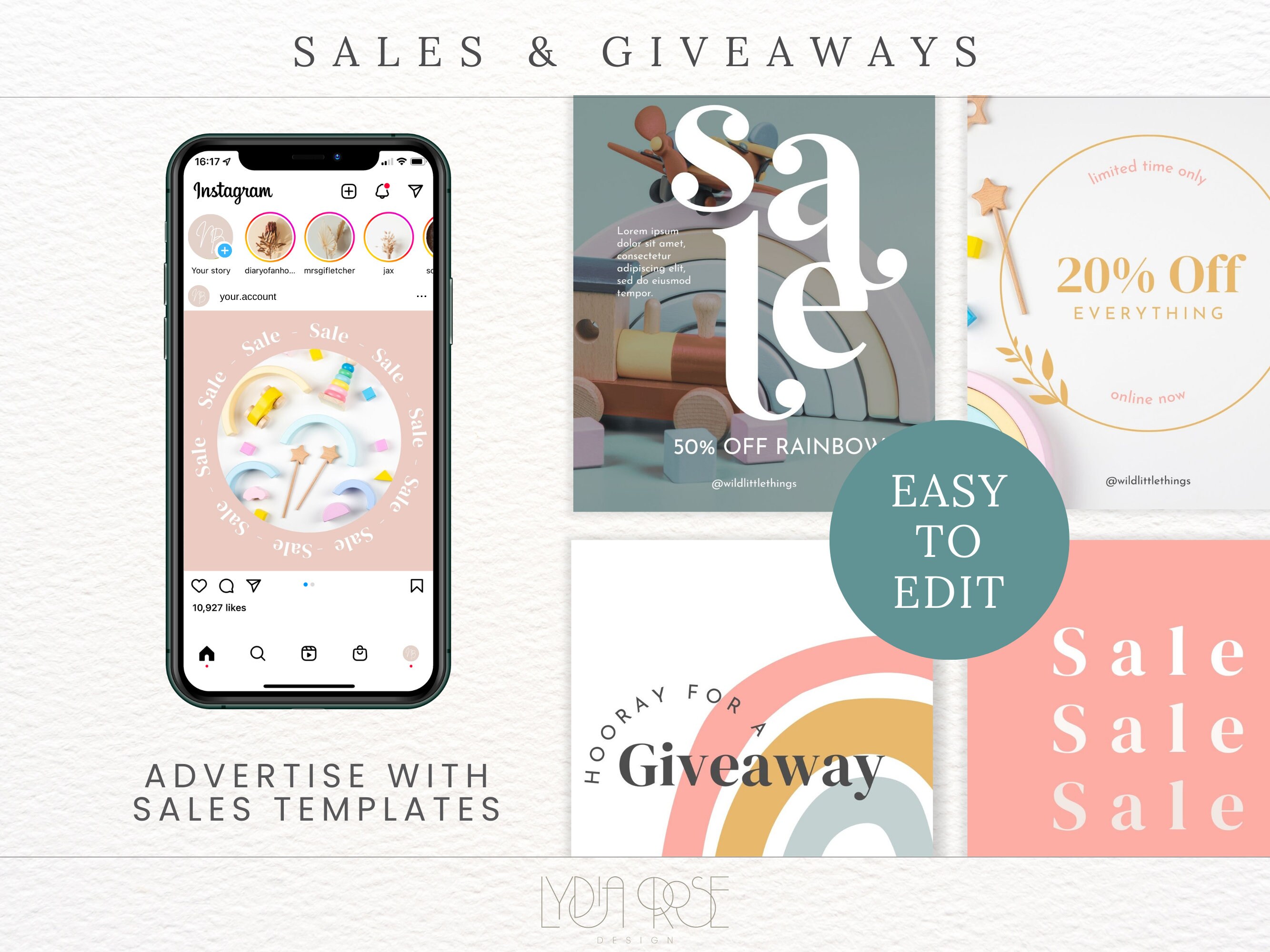 Instagram Posts Canva Templates Animated & Carousels Online Shop, Sale ...