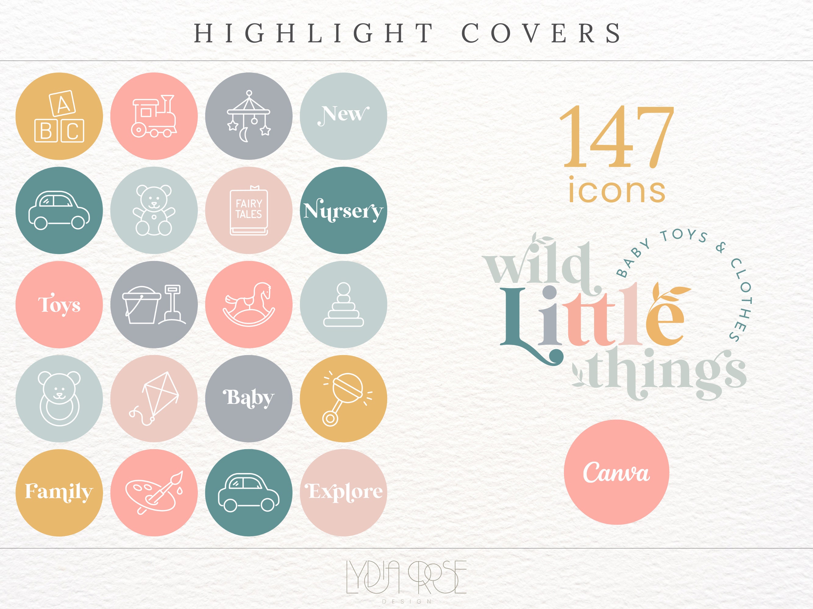 147 Children Instagram Highlight Covers - Toy Icons - Nusery Highlight ...