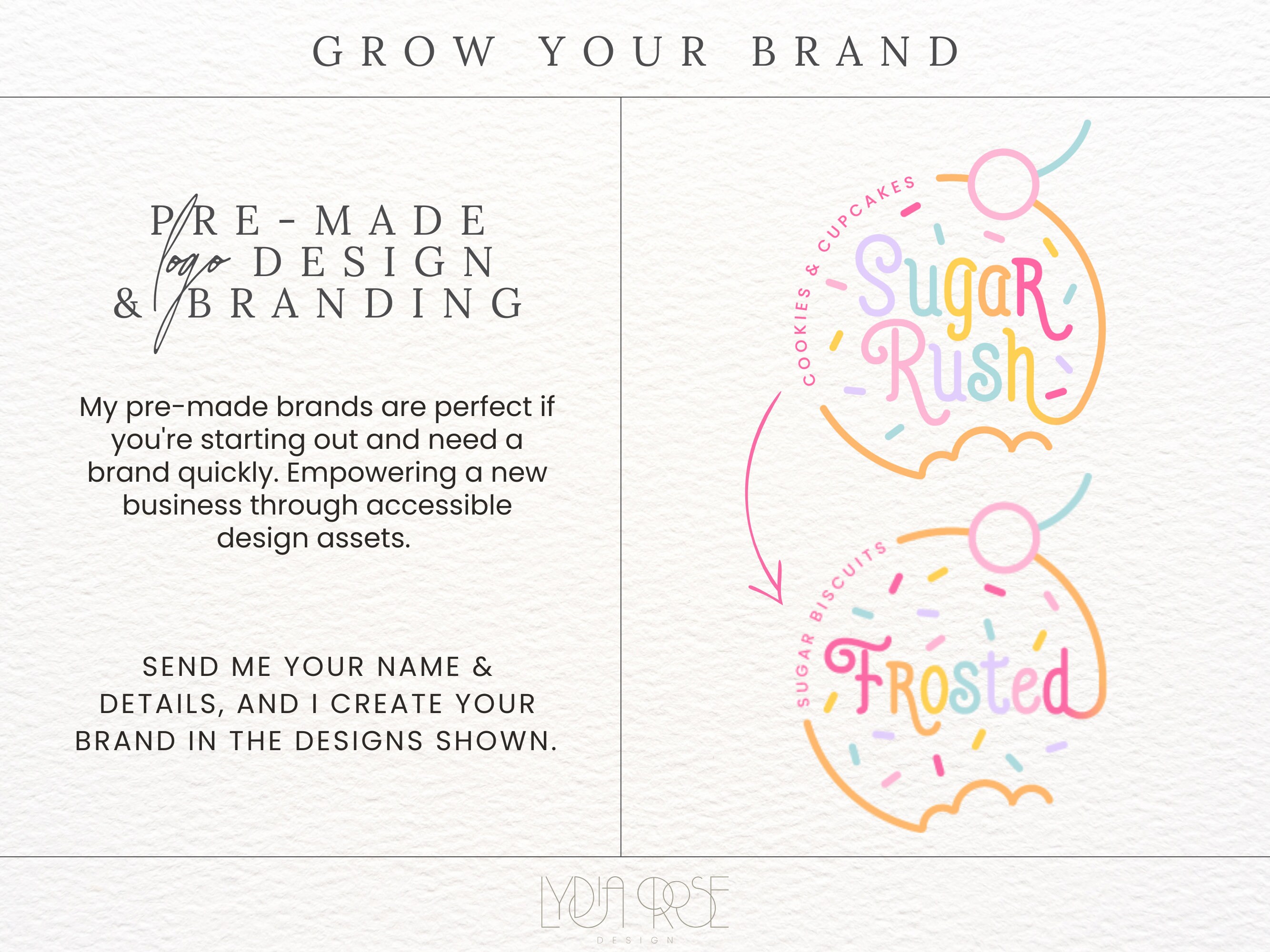 Pre-made Rainbow Bakery Logo Designer Bakery Logo Logo Design Cake ...