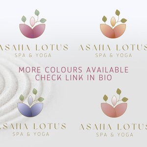 Pink Yoga Logo - INSTANT Canva Logo - Pink Boho Branding - Spa Logo ...