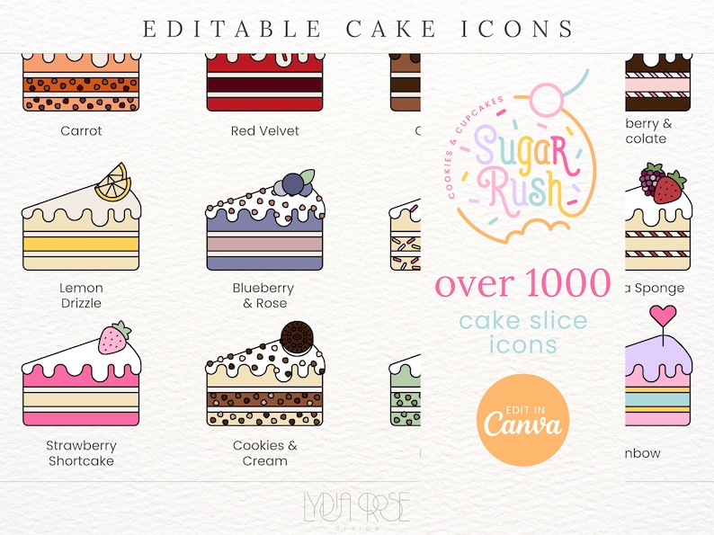 Pre-made Cake Icons - Create Your Own Cake Icons - Cake Logo Designer ...