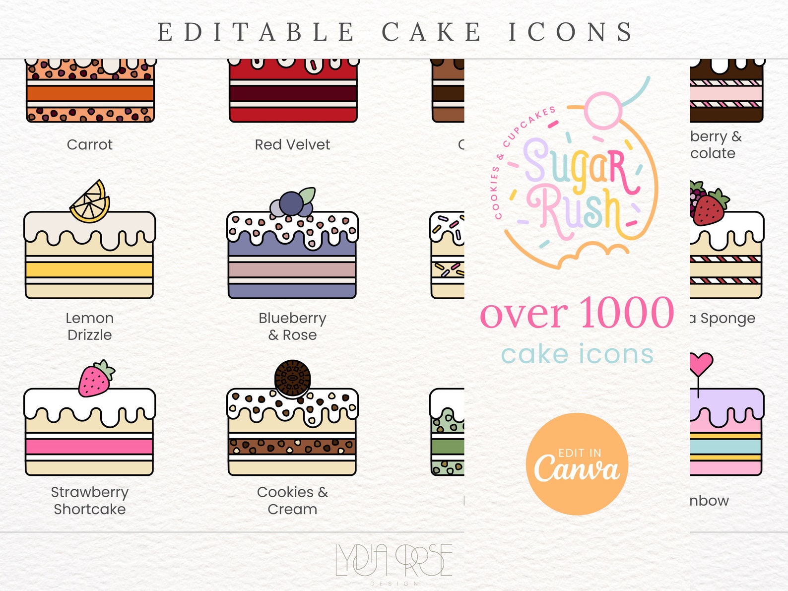 Editable Cake Icons - Create Your Own Cake Icons - Cake Logo Designer ...