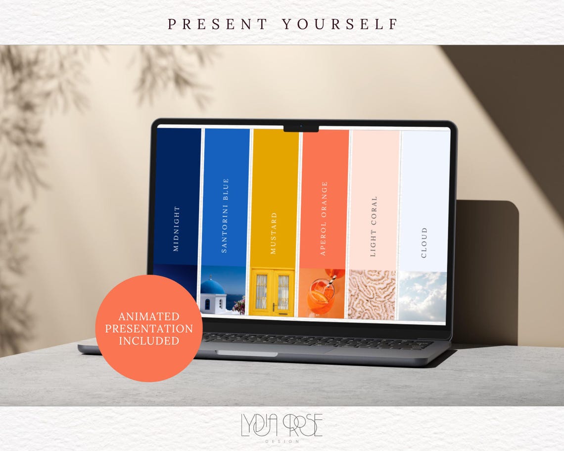 Santorini Summer Color Palette: Greek Island Brand Colors (canva ...