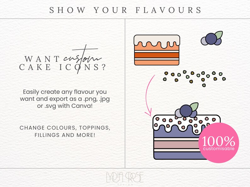 Editable Cake Icons - Create Your Own Cake Icons - Cake Logo Designer ...