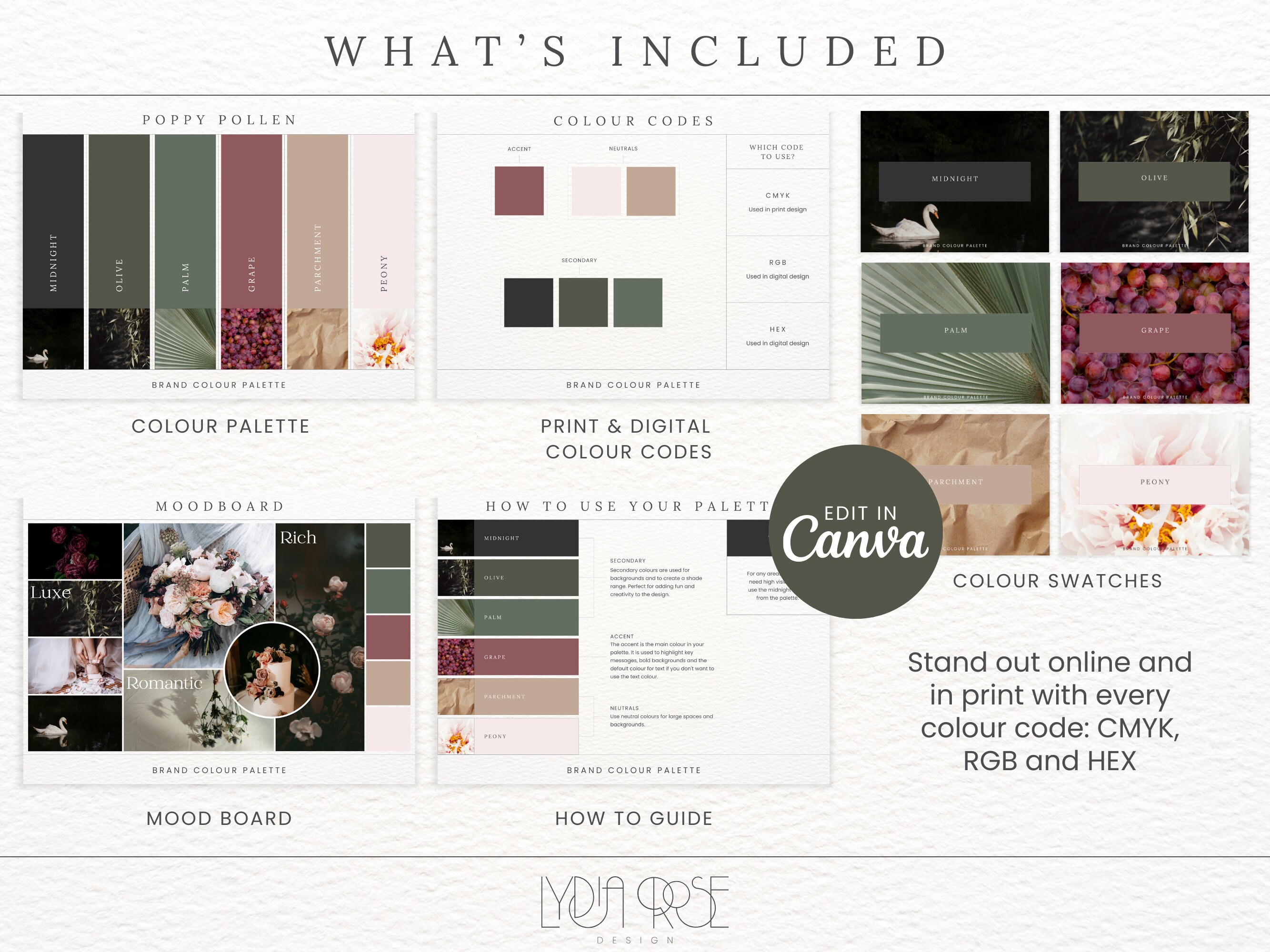 Premium Colour Palette Colour Palette With CMYK, RGB & Hex Codes ...