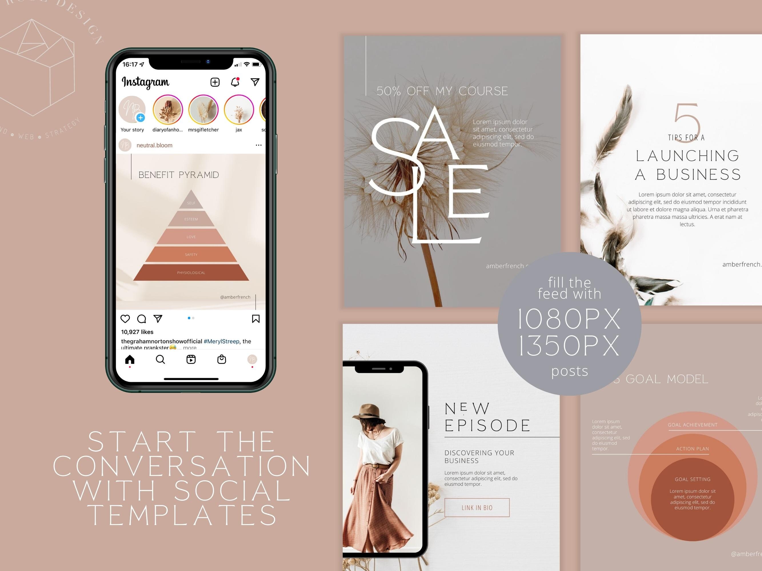 FULL Boho Coaching Branding Kit, Premade Logos, Canva Templates ...
