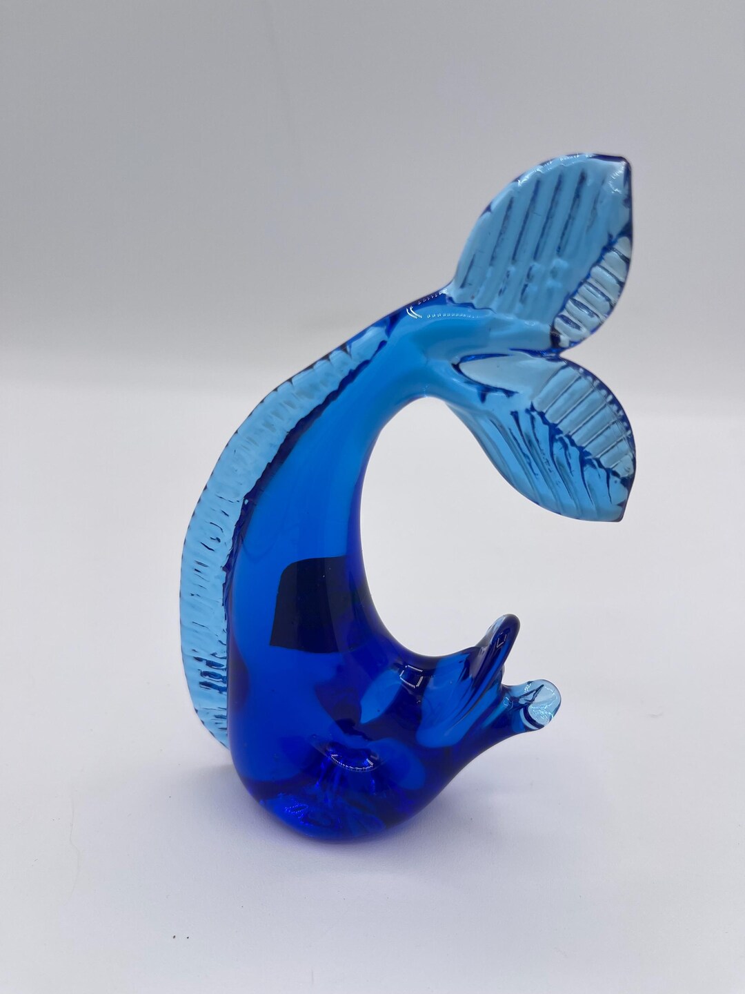 Vintage Pilgrim Blue Glass Animal, Handmade, Dolphin - Etsy
