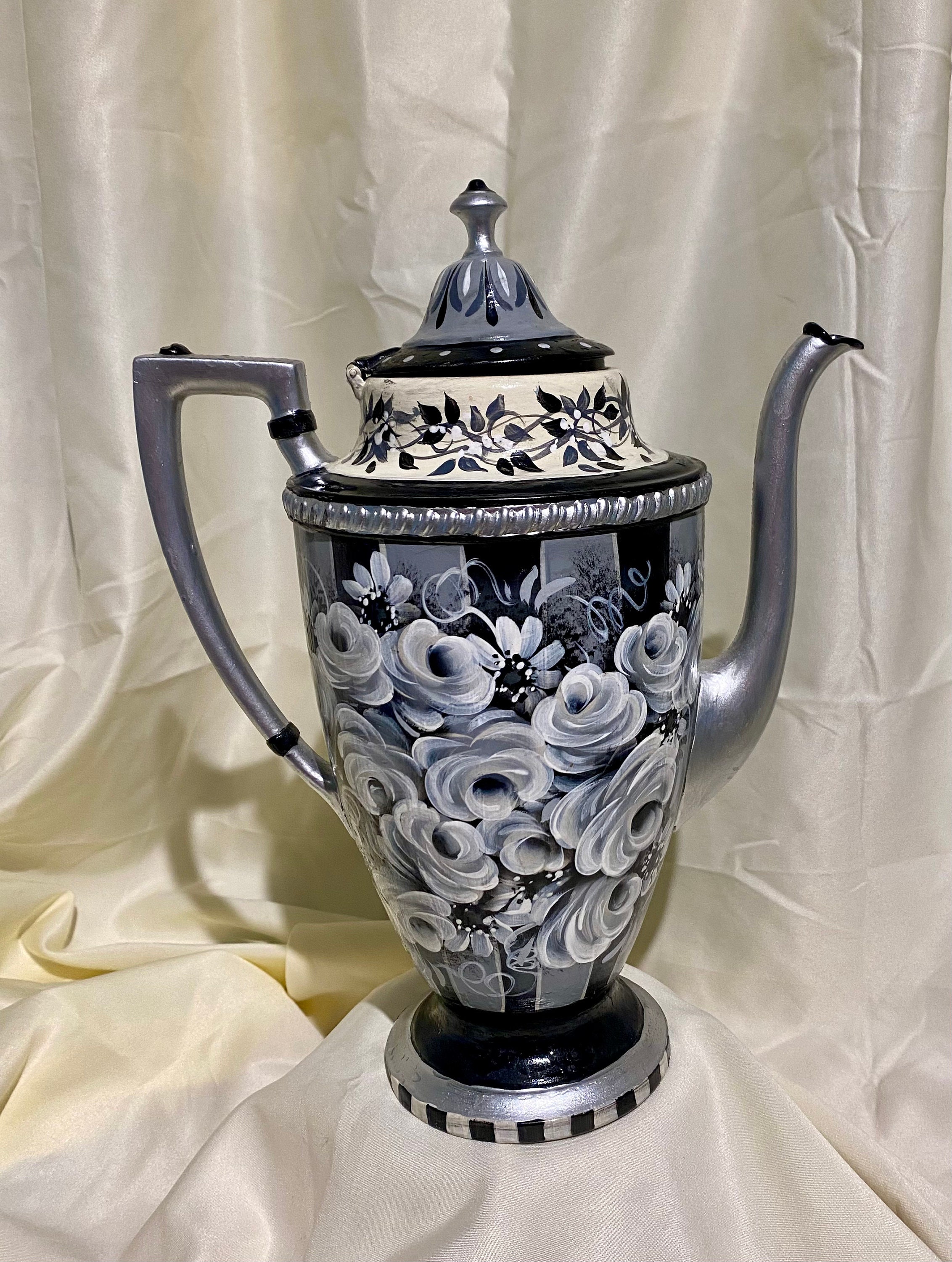 Original Design, Hand Painted, Repurposed Teapot - Etsy
