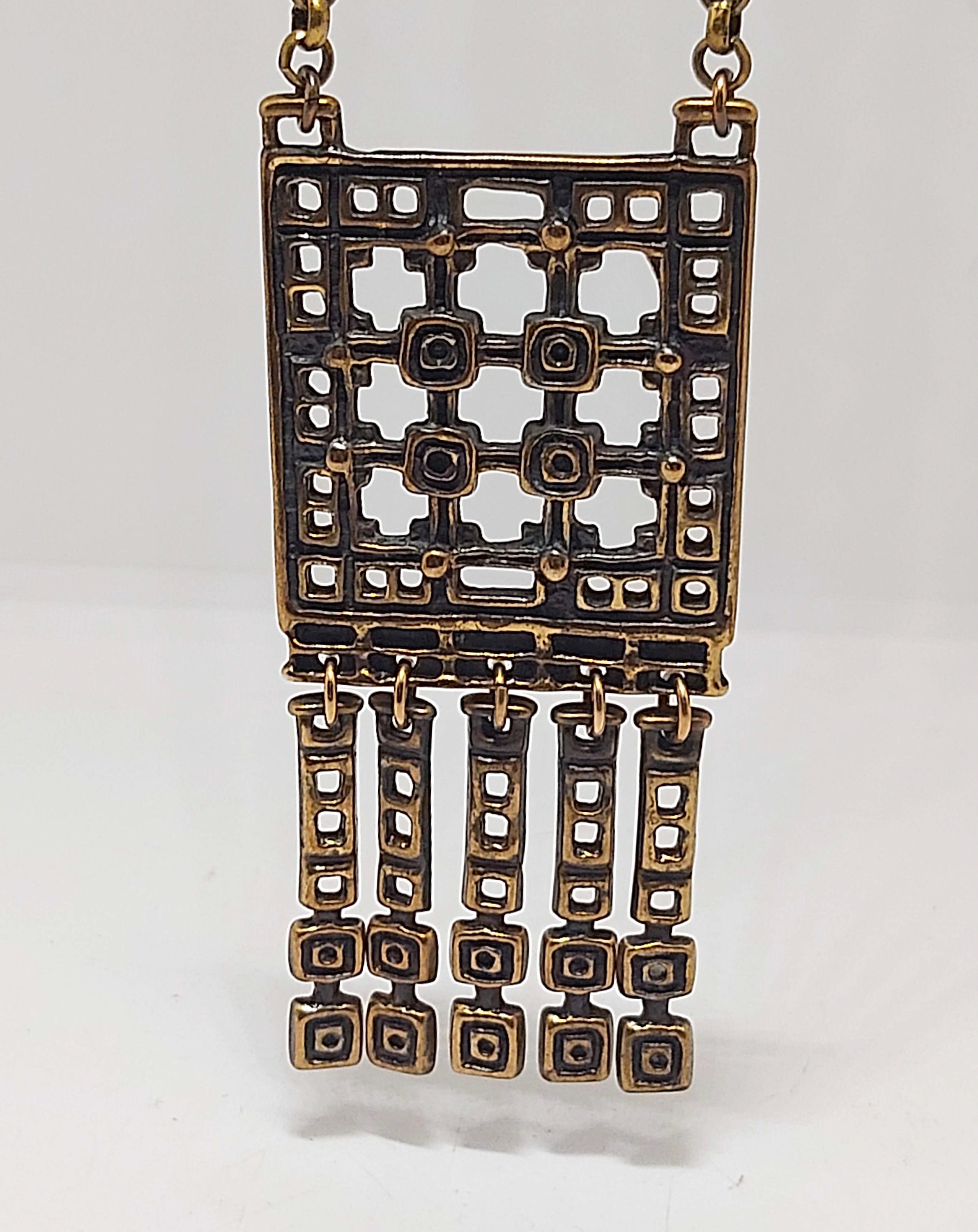 Vintage Unn Tangerud Bronze Necklace, Studio Uni David Andersen ...