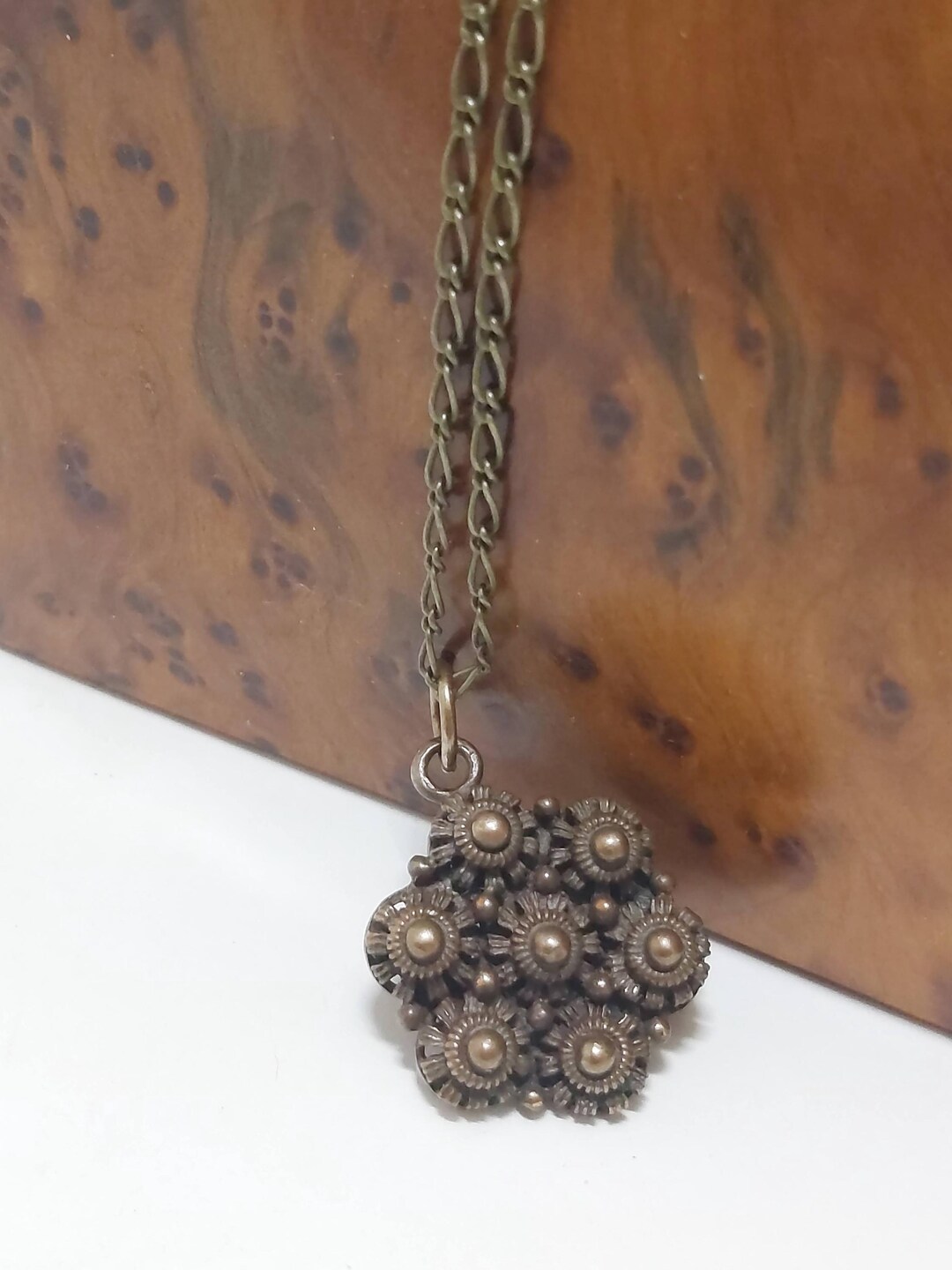 Vintage Norwegian Circular Bronze Pendant Necklace – Design Knut P ...