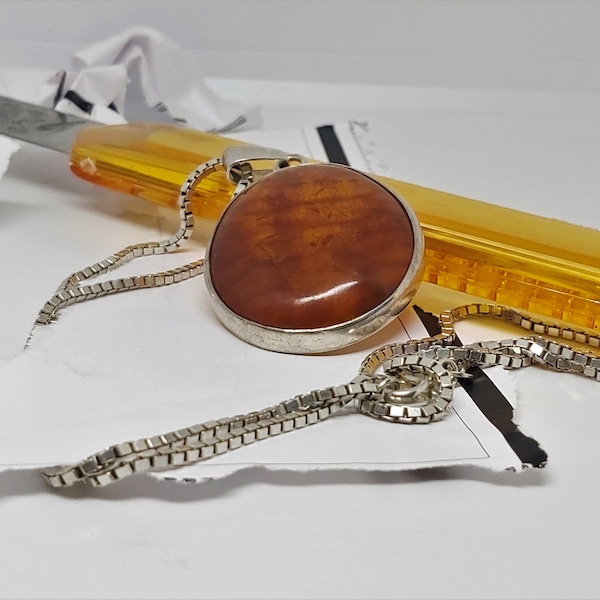 Honey Amber Pendant - Etsy