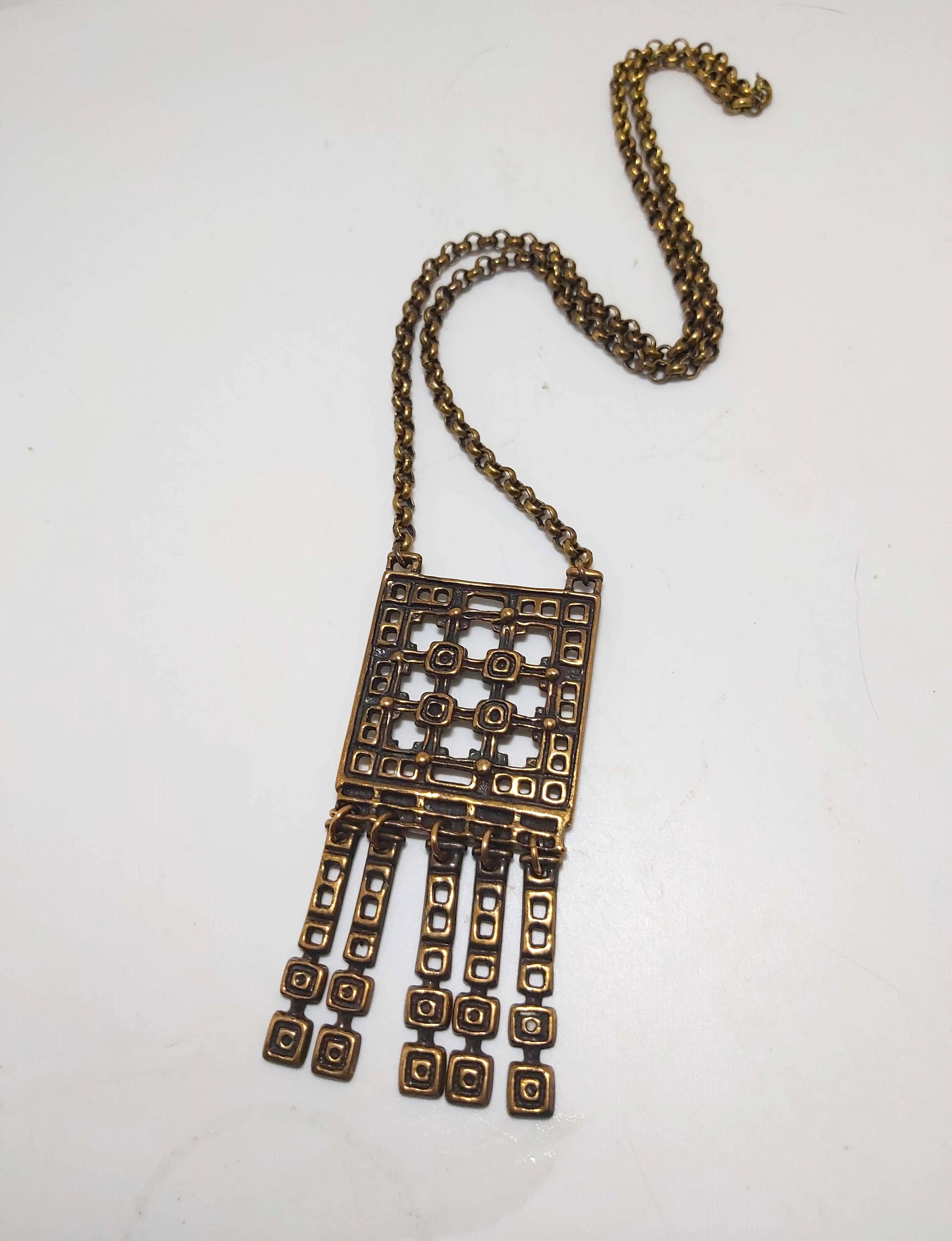 Vintage Unn Tangerud Bronze Necklace, Studio Uni David Andersen ...