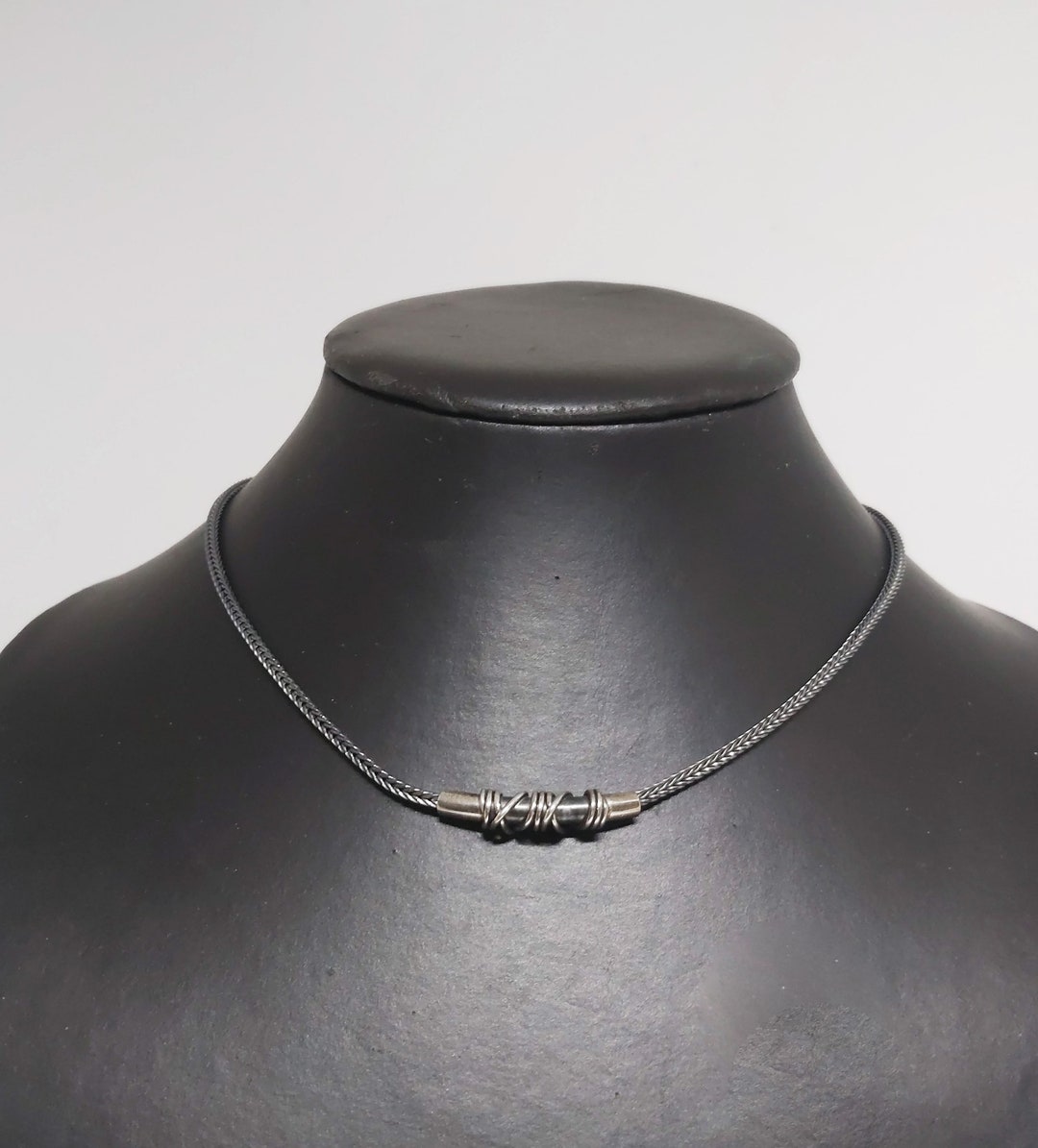 Danish Sterling Silver Snake Chain With Industrial Pendant, Design Jens ...