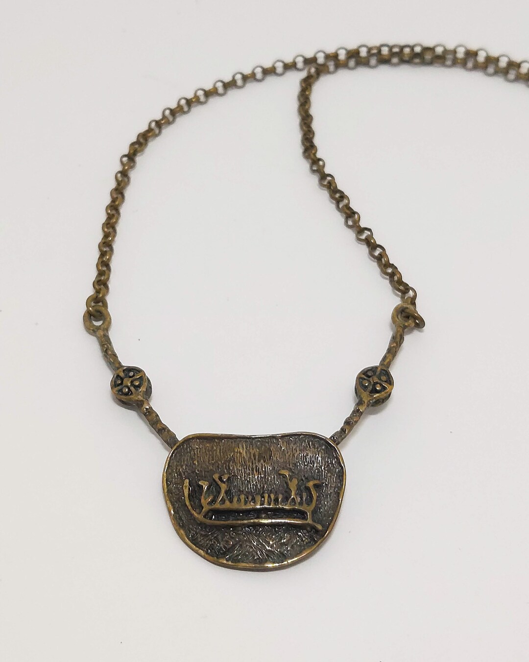 Vintage Danish Viking Bronze Necklace, a Seafaring Saga in Bronze ...