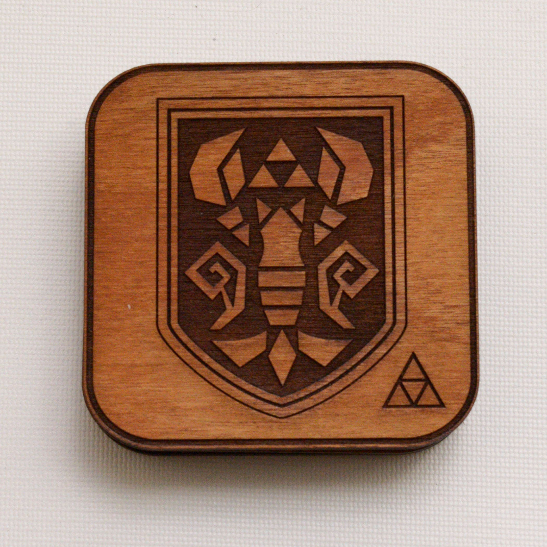 Legend of Zelda Inspired Shield Coaster Set Version 1 | Etsy