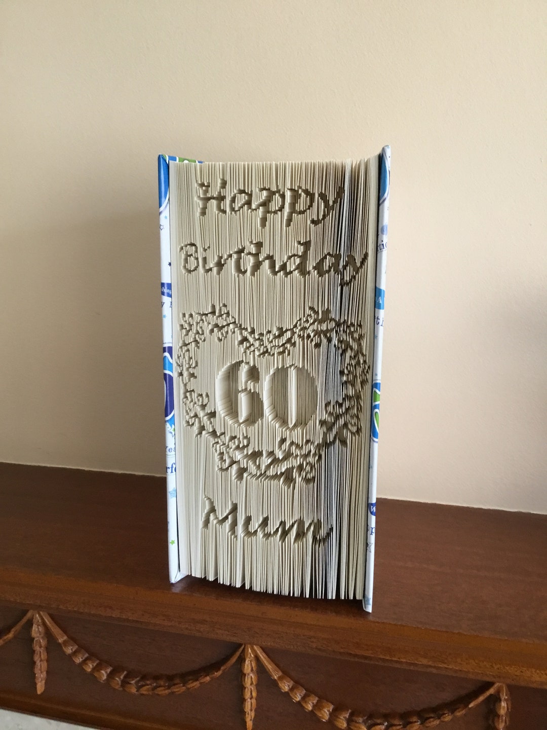 Handmade Folded Book Art, Happy 60th Birthday Mum, Made to Order - Etsy UK
