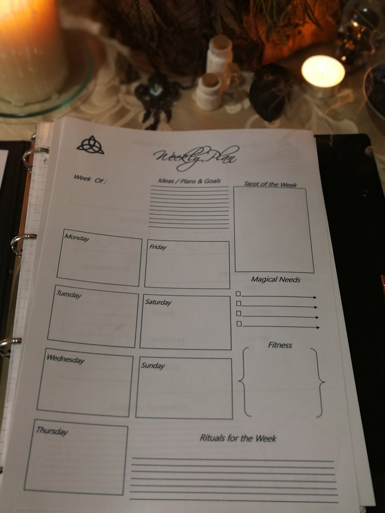 Digital Planner Page Pagan Themed - Etsy
