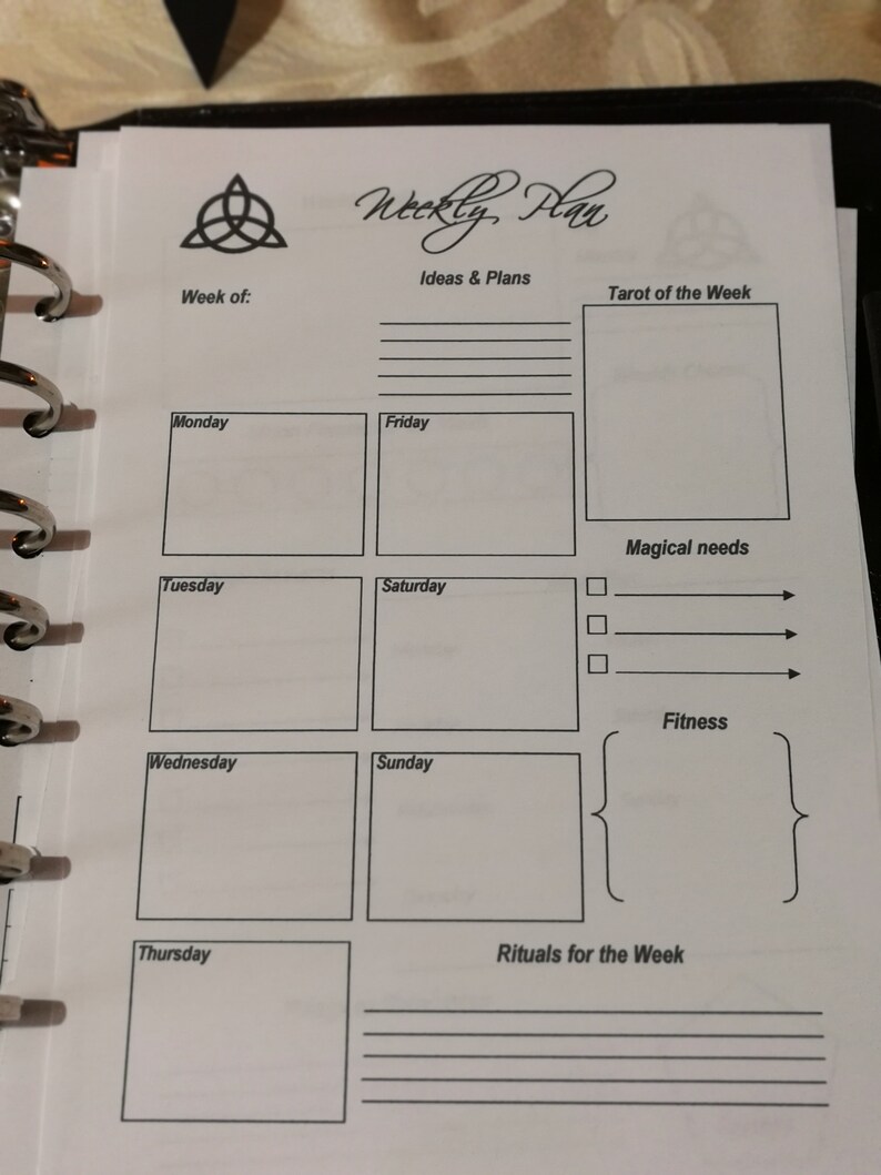 Digital Planner Page Pagan Themed - Etsy
