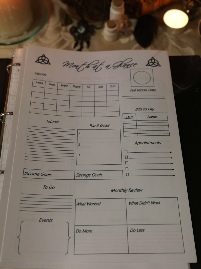 Digital Planner Page Pagan Themed - Etsy