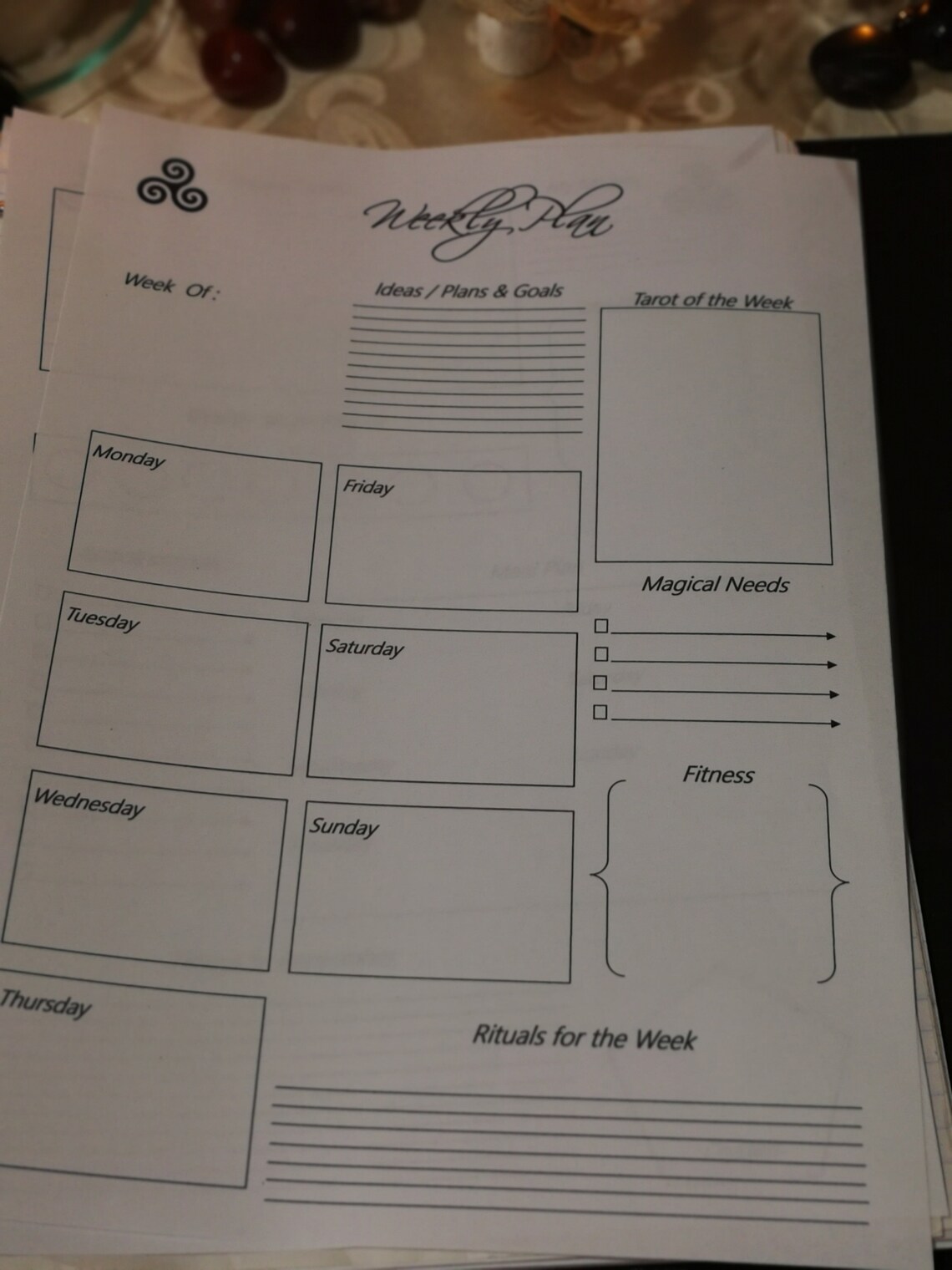 Digital Planner Page Pagan Themed Large - Etsy