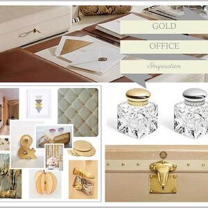 Gold Linen & Gold Trim, Large Fabric Notice Board Hangs Portrait ...