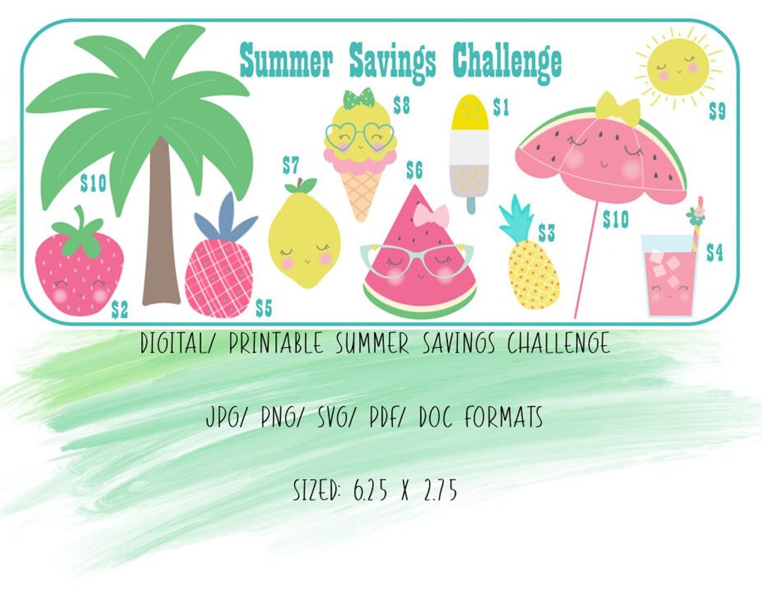 Summer Savings Challenge | Digital | Printable - Etsy