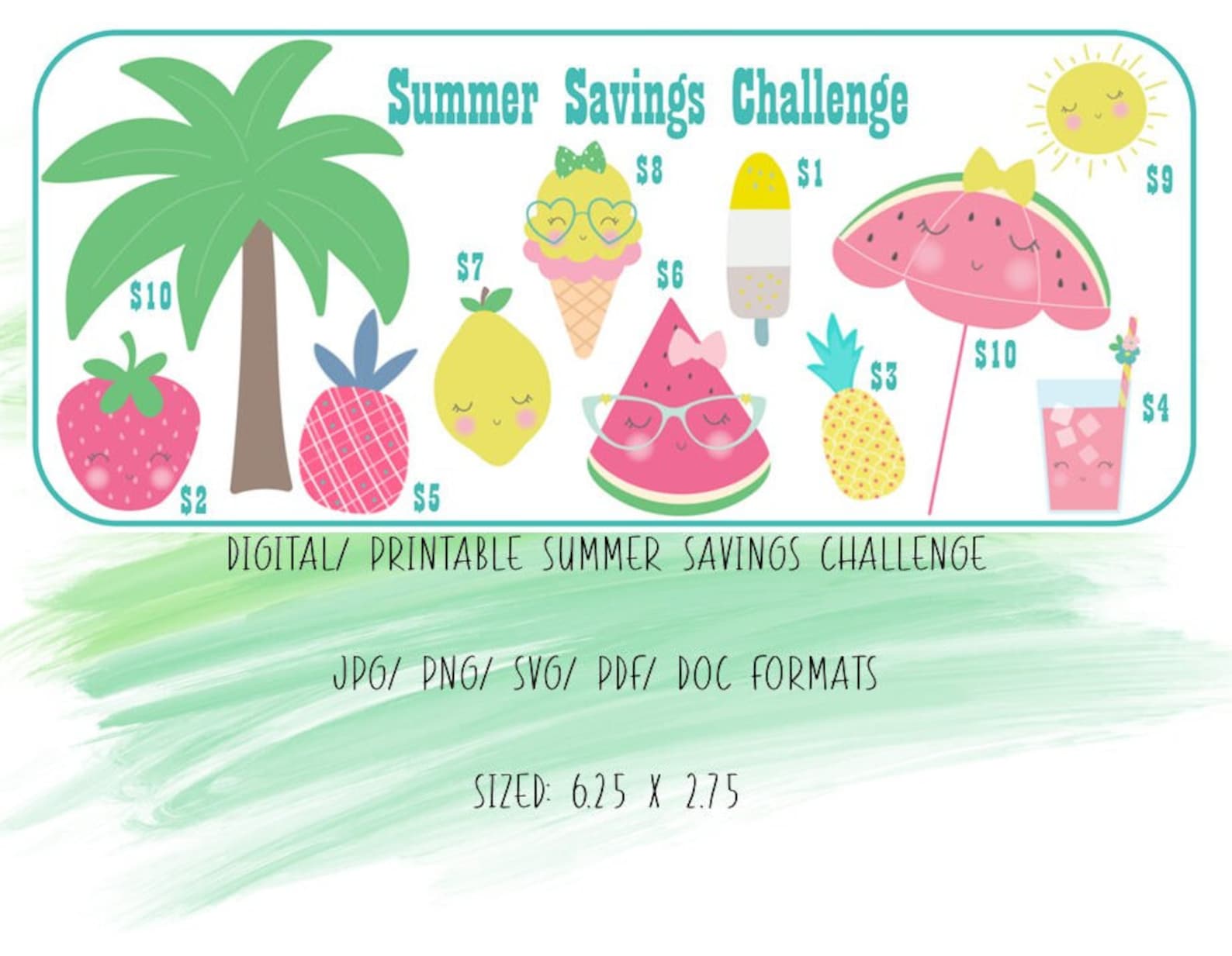 Summer Savings Challenge | Digital | Printable - Etsy