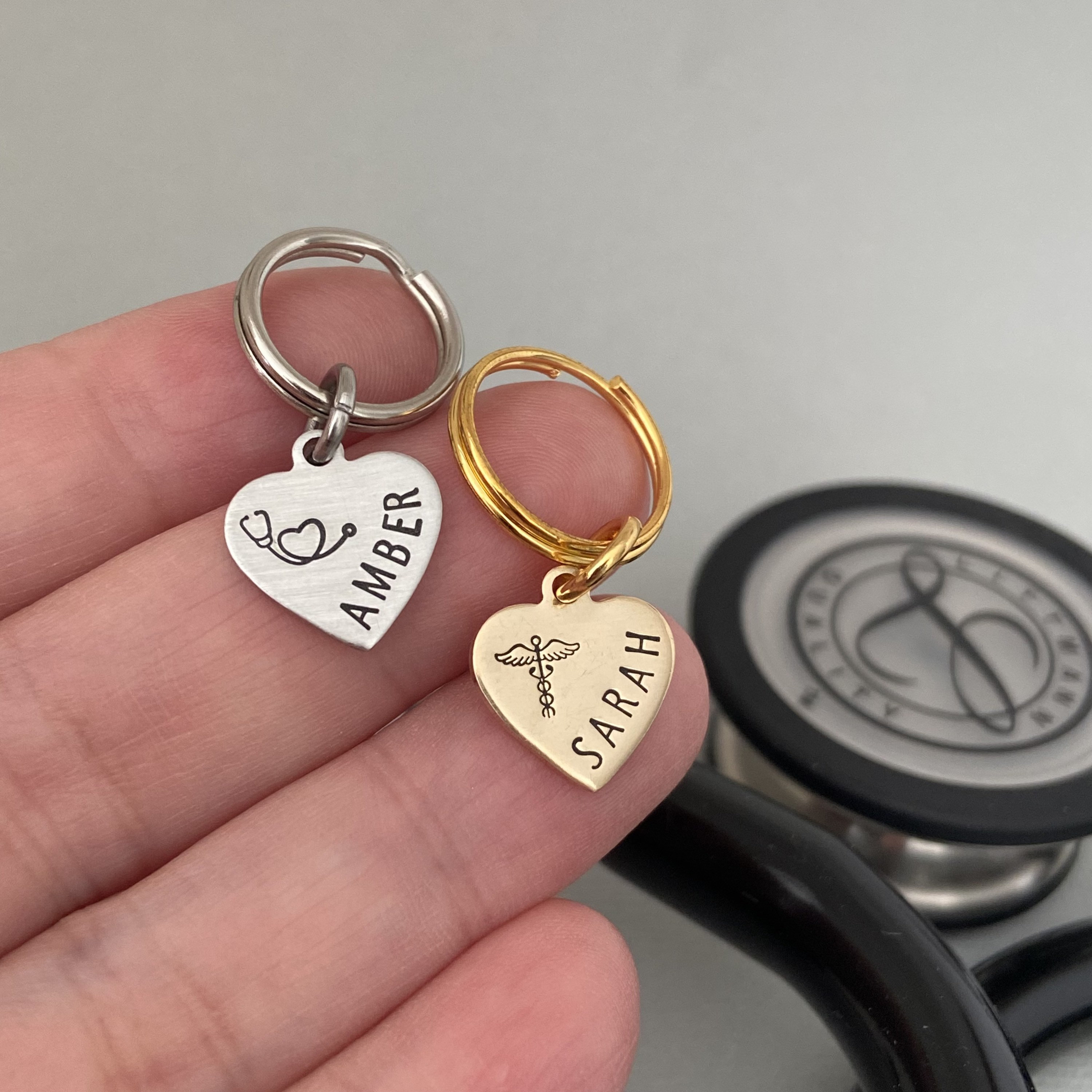 Personalised Stethoscope ID Tag, Name Tag, Stethoscope Charm, Nurse ...