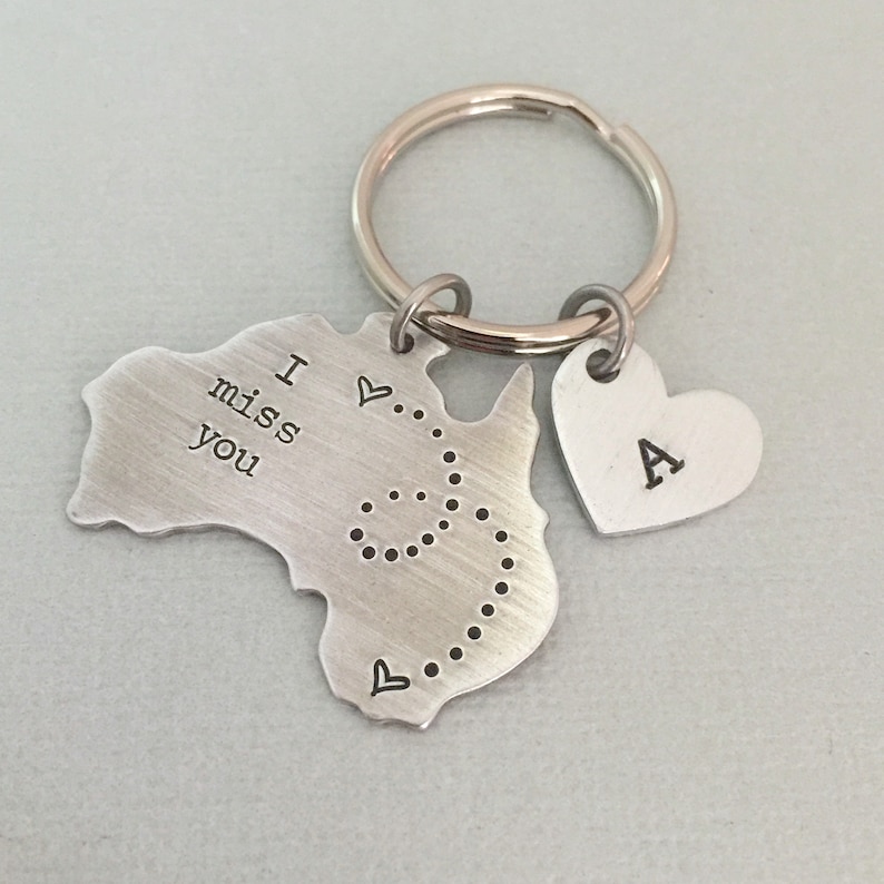 Personalized Australia Keychain Long Distance Gift Gift for | Etsy ...