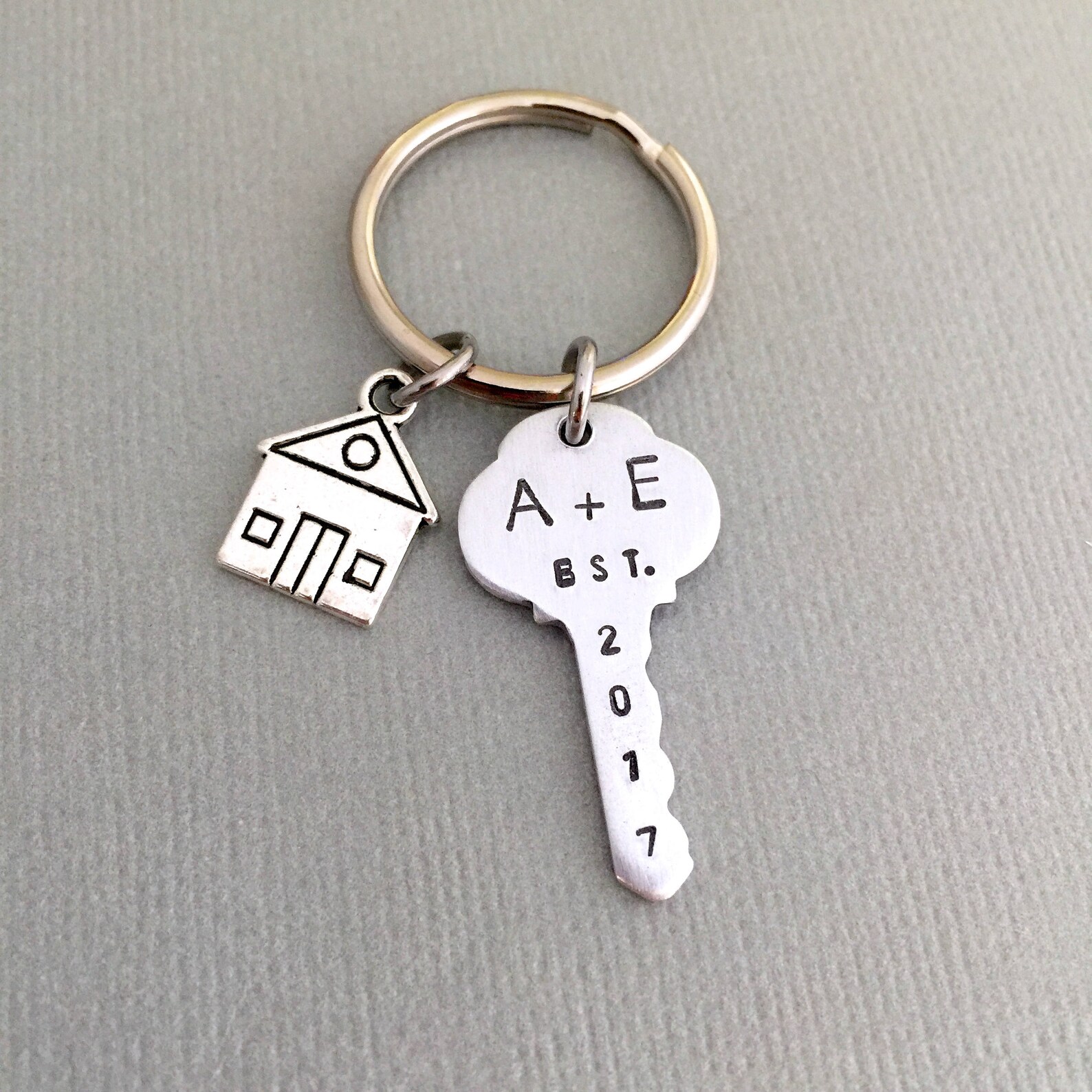 Personalized First Home Keychain House Warming Gift Hand | Etsy