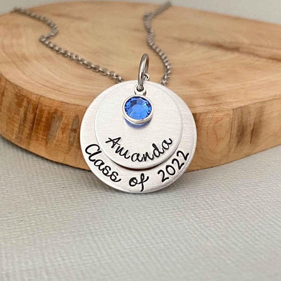 Personalised Graduation Necklace, Grad Jewelry for Girl, Name Necklace ...