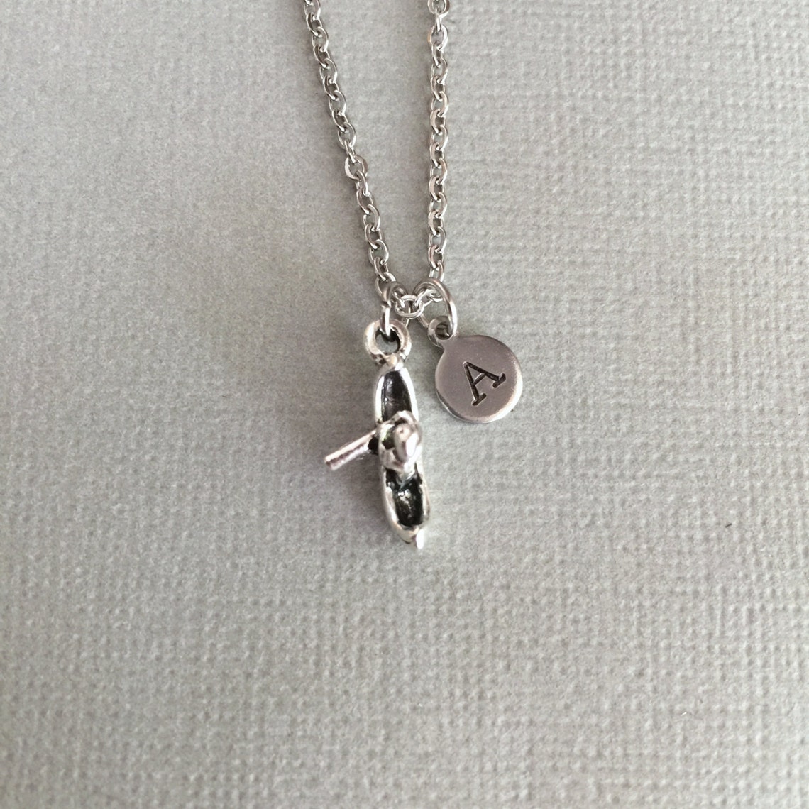 Personalized Kayak Necklace, Kayak Charm, Canoe Charm, Canoe Necklace ...