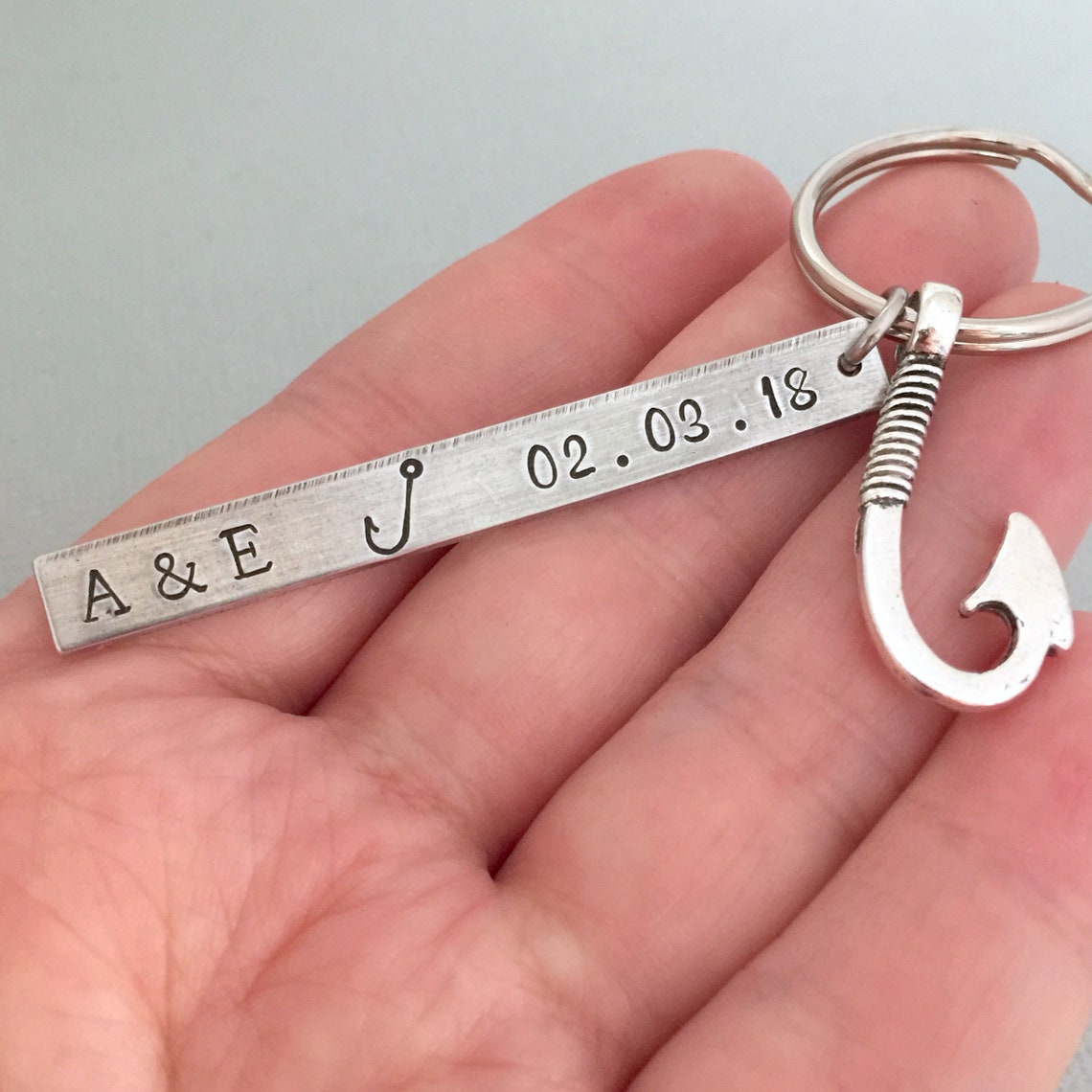 Double Sided I'm Hooked on You Keychain, Boyfriend Gift, Anniversary ...