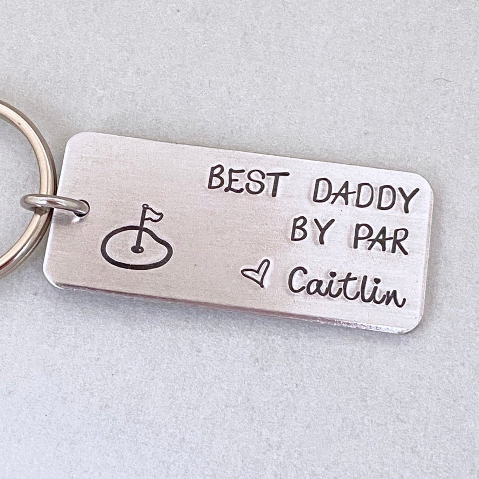 Fathers Day Gift Best Daddy Keychain Gold Keyring Dad Gift - Etsy