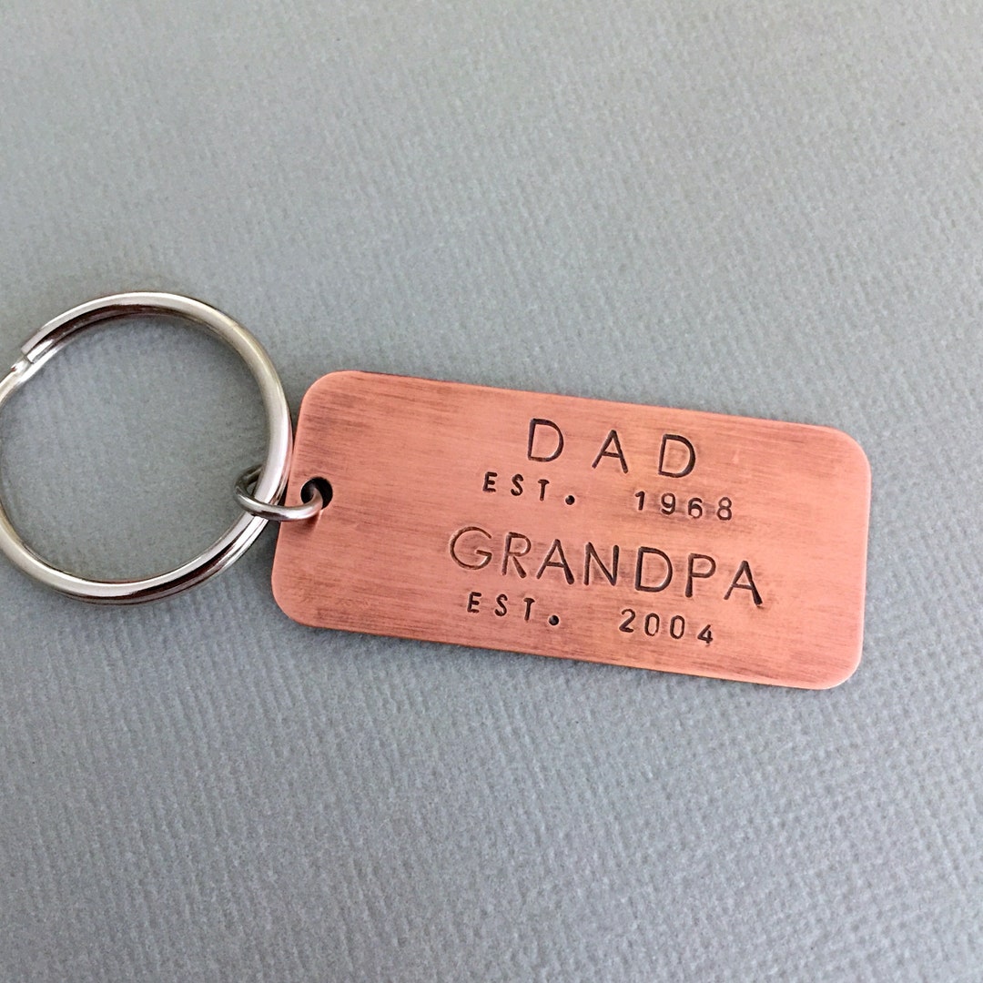 Personalized Grandpa Keychain, Grandpa Gift, Fathers Day, Grandfather ...