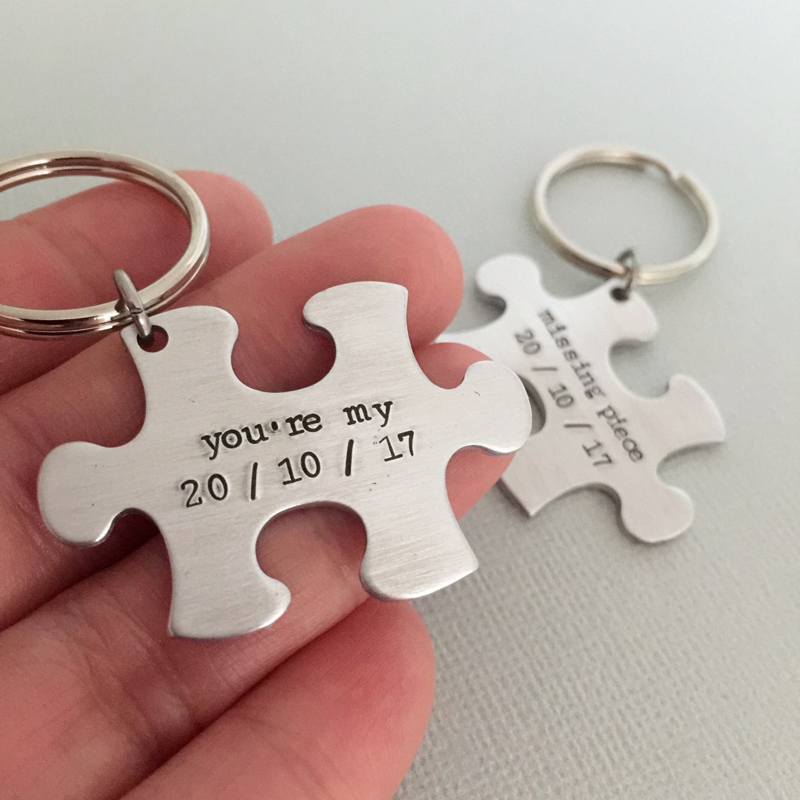 Set of You Are My Missing Piece Keychain Gift for Him - Etsy
