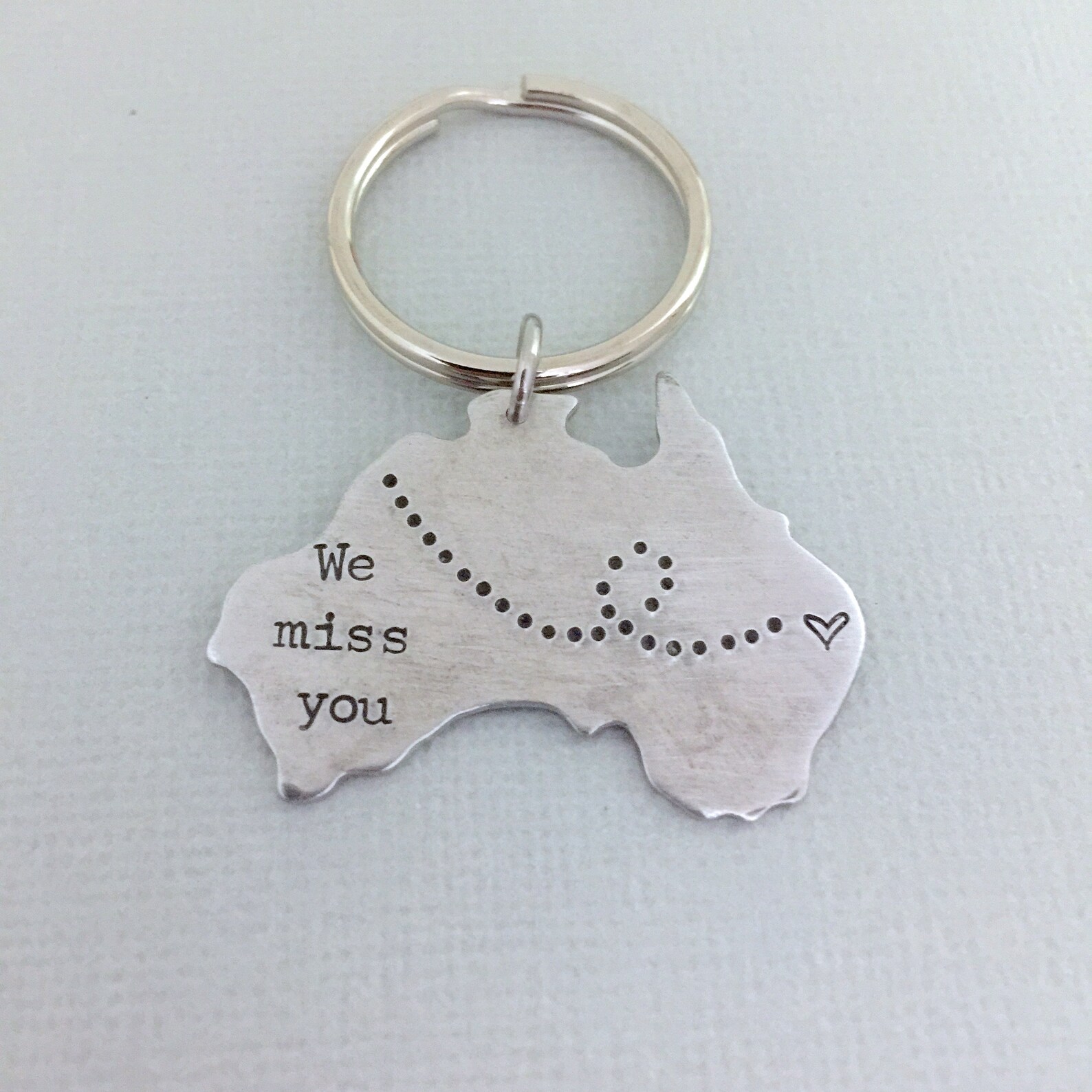 Personalized Australia Keychain Long Distance Gift Gift for - Etsy